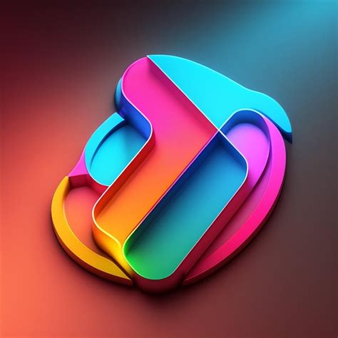 Premium Ai Image A Colorful Logo On A Surface