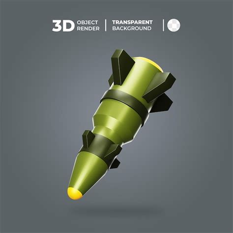 Premium Psd 3d Rocket Missile