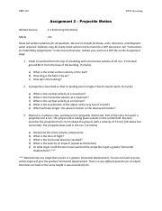 Projectile Motion Formulas Solutions And Diagrams For SPH U Course Hero