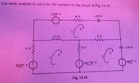 Solved Use Mesh Analysis To Solve For The Currents In The Chegg