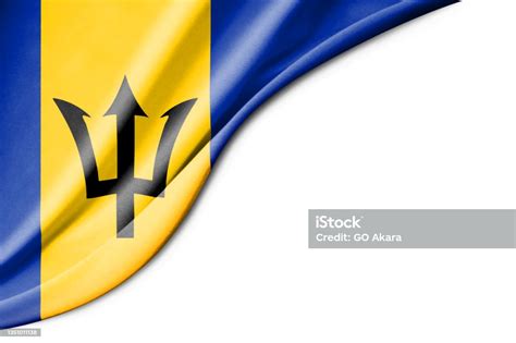 바베이도스 플래그 3d 일러스트레이션 텍스트에 대한 흰색 배경 공간이 있습니다 클로즈업 보기 바베이도스의 국기에 대한 스톡 사진 및 기타 이미지 Istock