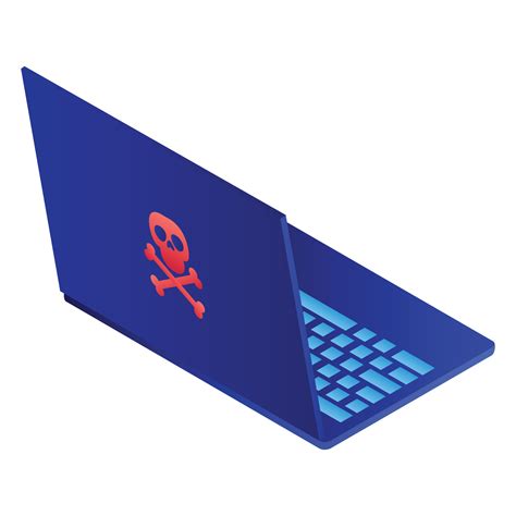 Hacker Laptop Icon Isometric Style 14181539 Vector Art At Vecteezy