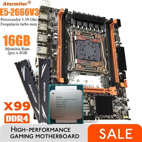 Kit Pc Gamer Placa Mãe X99 Intel Xeon E5 2666 V3 16gb Ddr4 2666mhz