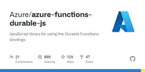 GitHub Azure Azure Functions Durable Js JavaScript Library For Using The Durable Functions