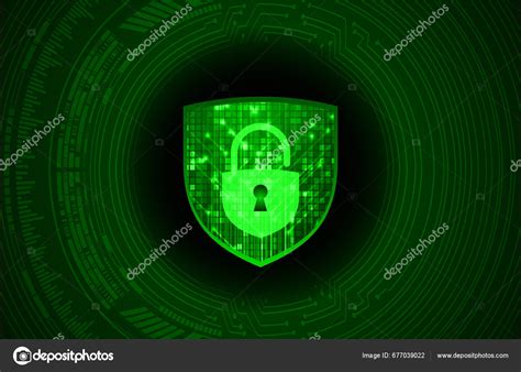 Cyber Security Lock Background Vector Illustration Stock Vector By