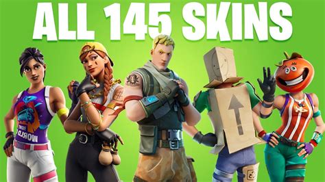 Fortnite All Uncommon Skins All 14 Season Skins Youtube