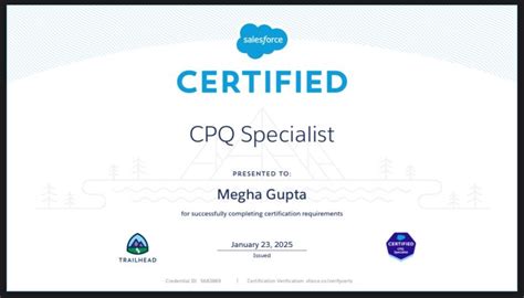 Megha Gupta On Linkedin Salesforce Cpq Certification Trailblazer