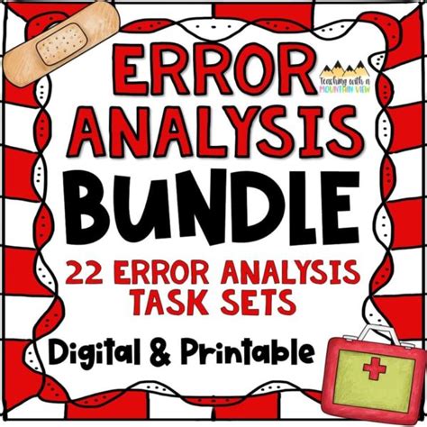 Error Analysis Bundle Teaching With A Mountain View