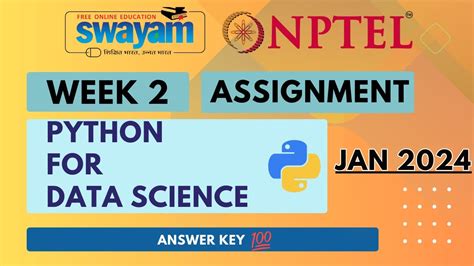 nptel swayam python for data science week 2 quiz assignment solutions