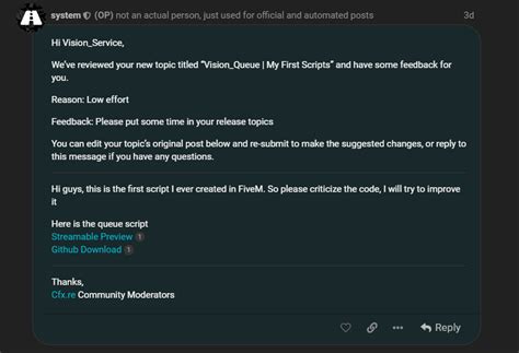 I Cant Realease My Stuff Discussion Cfx Re Community