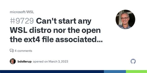Can T Start Any WSL Distro Nor The Open The Ext4 File Associated With It Issue 9729