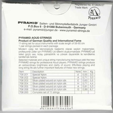 Profession Al Oud Strings Turkish Tuning Pyramid P Vicedeal