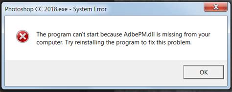 Solved System Error Adobe Community 10427594