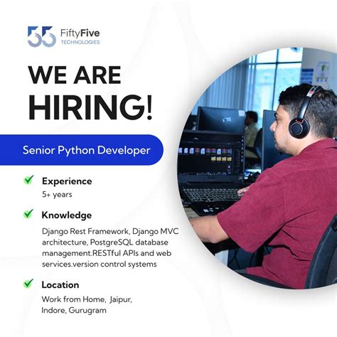 Fiftyfive Technologies On Linkedin Hiring Pythondeveloper Backend