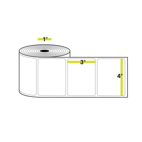 4 X 3 1 Inch Core Direct Thermal Labels 500roll 12 Rollscase