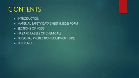Material Safety Data Sheet By Vishal Dakhale Pptx