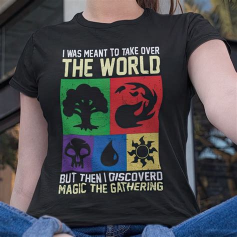 Funny Magic Geek Tcg T Shirt Short Sleeve Unisex Tee Black Blue Green