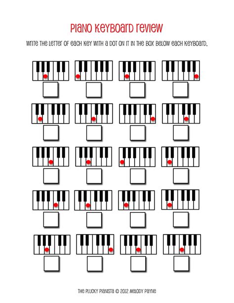 Music Theory Printable Keyboard