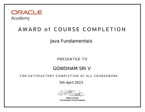 Gowdham Sri On Linkedin Oracle Java