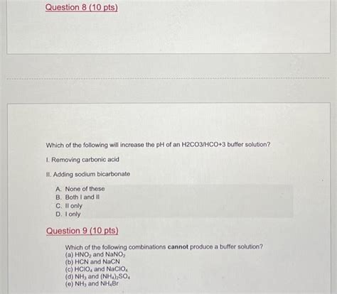 solved question 8 10 pts which of the following will