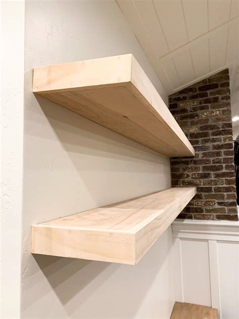 Budget Friendly Faux White Oak Floating Shelves Oak Floating Shelves Floating Shelves Diy