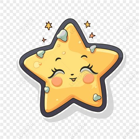 Isang Animated Na Bituin Na May Mga Mata Na Nakangiting Clipart Vector