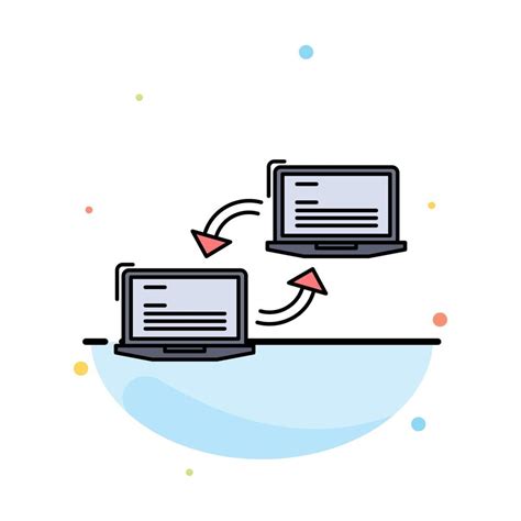 Computer Connection Link Network Sync Flat Color Icon Vector 19110787 Vector Art At Vecteezy