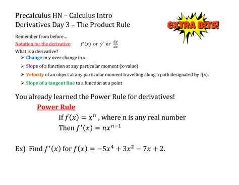 Notes Calculus Intro Derivatives Day Precalculus HN Calculus Intro Derivatives Day