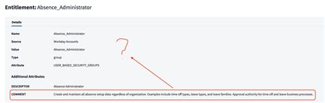 mapping entitlement additional attribute to entitlement description