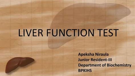 Liver Function Tests Ppt