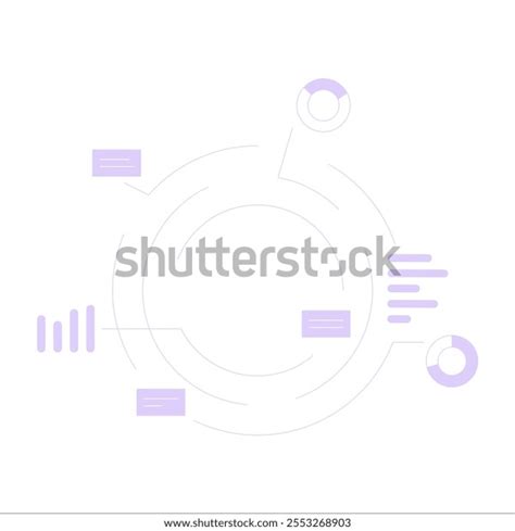 Data Visualization Circular Chart Statistical Elements Stock Vector