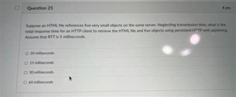 Suppose An Html File References Five Very Small