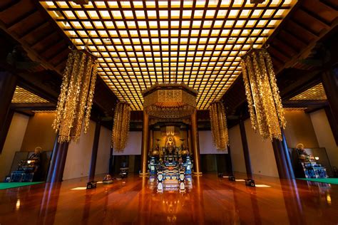 Japanese Buddhist Temple Interior