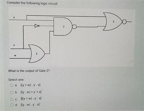 Solved Consider the following logic circuit: What is the | Chegg.com