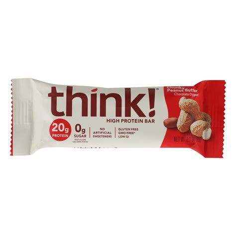 Think Products Thin Bar Chunky Peanut Butter Case Of 10 21 Oz