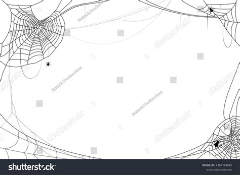 Spider Web Border Vector