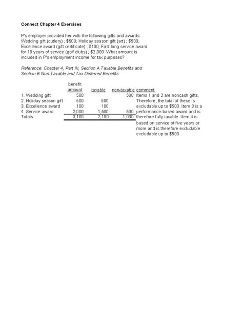 Chap Exercise Practice Problems Connect Chapter Exercises P S Employer Provided Her