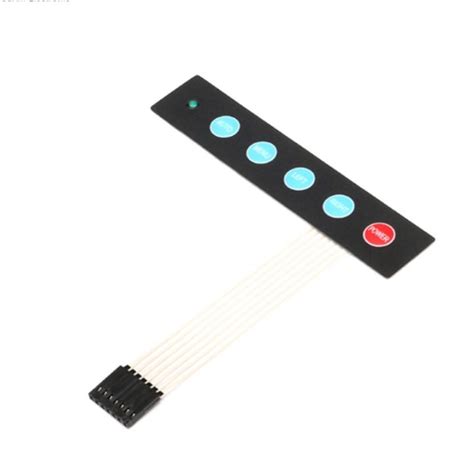 【teedy 3c】1x5 Matrix Array Led 5 Key Membrane Switch Keypad Keyboard