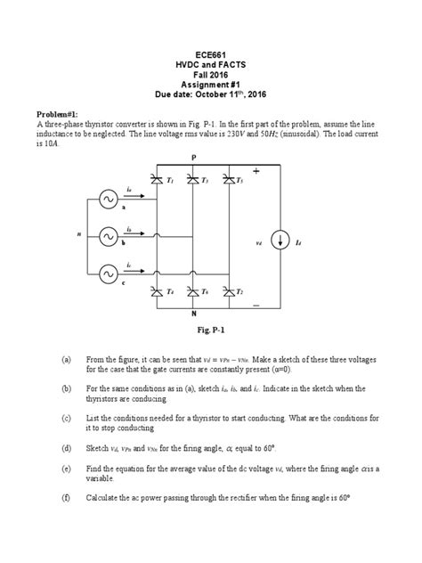 Assignment 1 Pdf Inductance High Voltage Direct Current