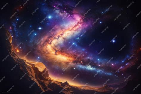 은하수 배경 은하수 배경화면 은하 배경 우주 배경 은하 배경화면 우주 배경화면 우주 배경화면 Ai Generative 프리미엄 사진