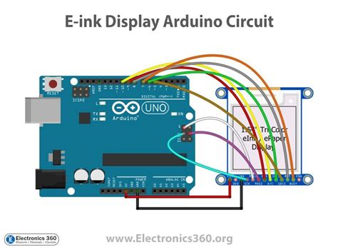 Interfacing 154 E Ink Display With Arduino Electronics 360