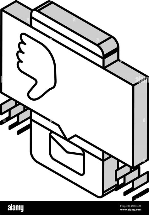 Offensive Messages Cyberbullying Isometric Icon Vector Illustration