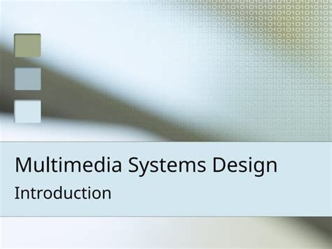 Introduction To Multimedia System Designpptx