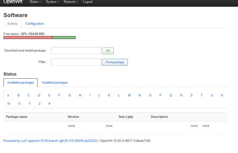 Empty Available Packages List Installing And Using Openwrt Openwrt