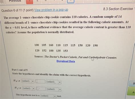 solved g question 5 of 11 1 point view problem in a pop up