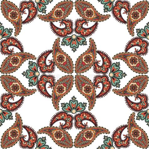 Abstract Floral Seamless Vintage Oriental Background Stock