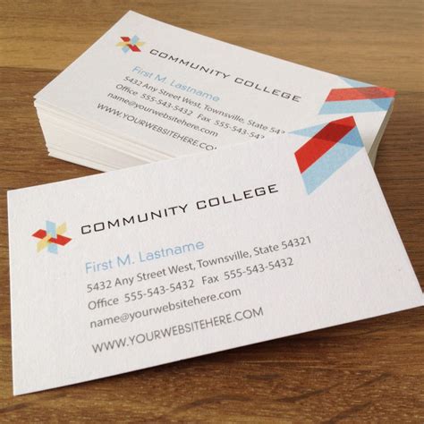 Community College Business Card And Letterhead Template Word Indesign