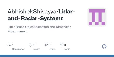 Github Abhishekshivayyalidar And Radar Systems Lidar Based Object Detection And Dimension