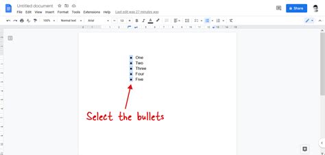 How to Make Bullet Points Smaller in Google Docs