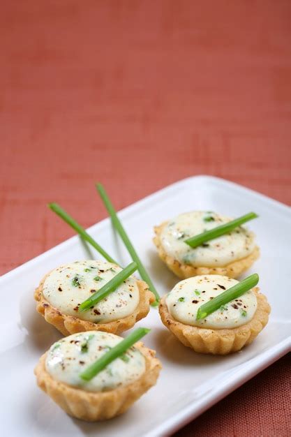 Premium Photo Mini Cheese Tartlets Presentation Of Catering For